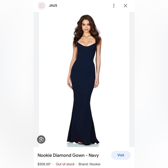 Nookie | Dresses | Nwt Nookie Navy Diamond Gown | Poshmark